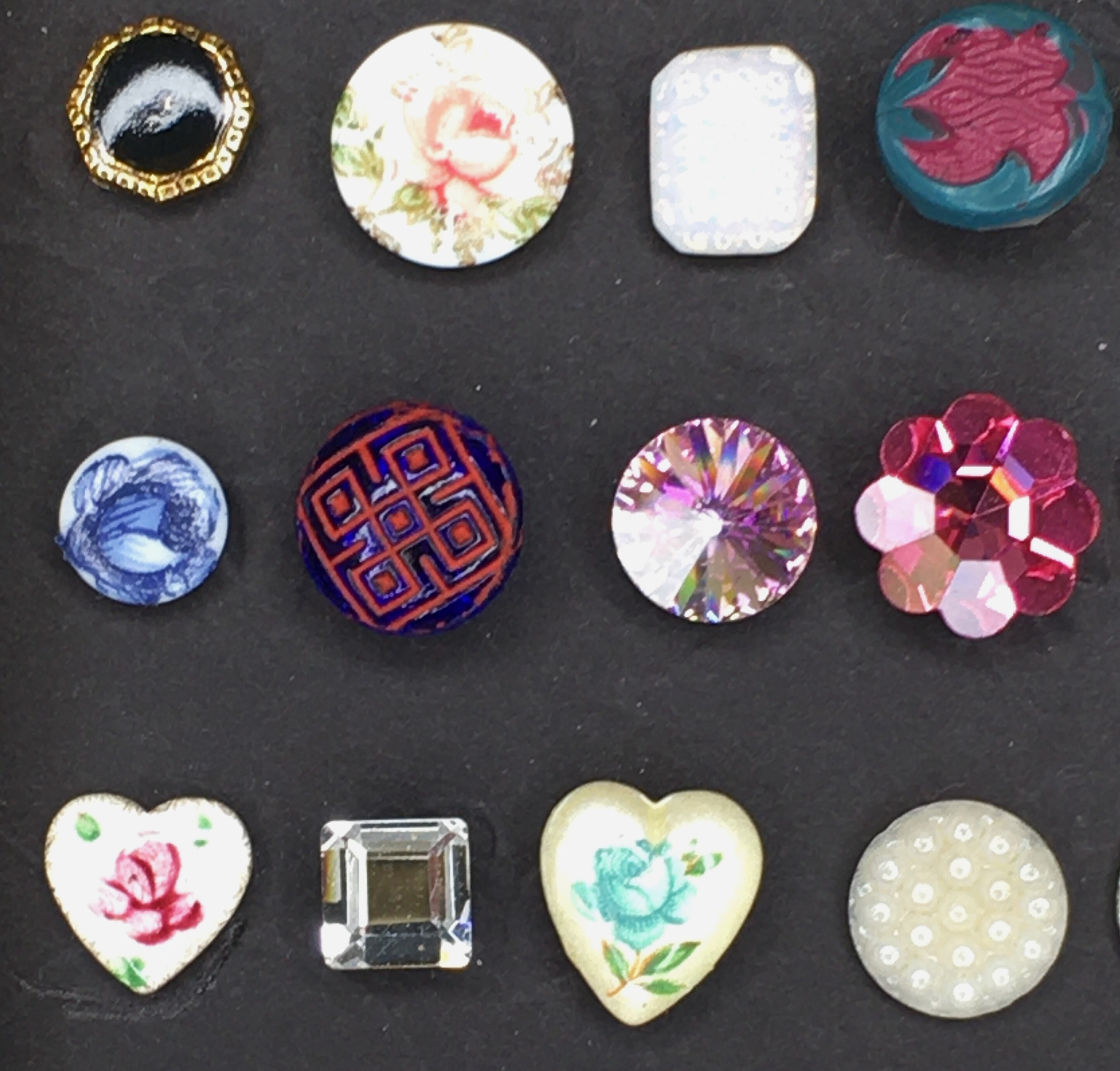 Frame With 54 Antique and Vintage, Buttons-small and Diminutive-no. 8 ...