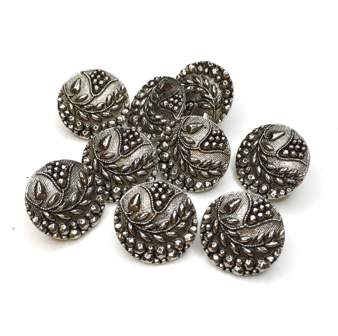 5 Pcs. of 13 Mm, Vintage, Reproduction Button AR-519 Antique Nickel - Etsy