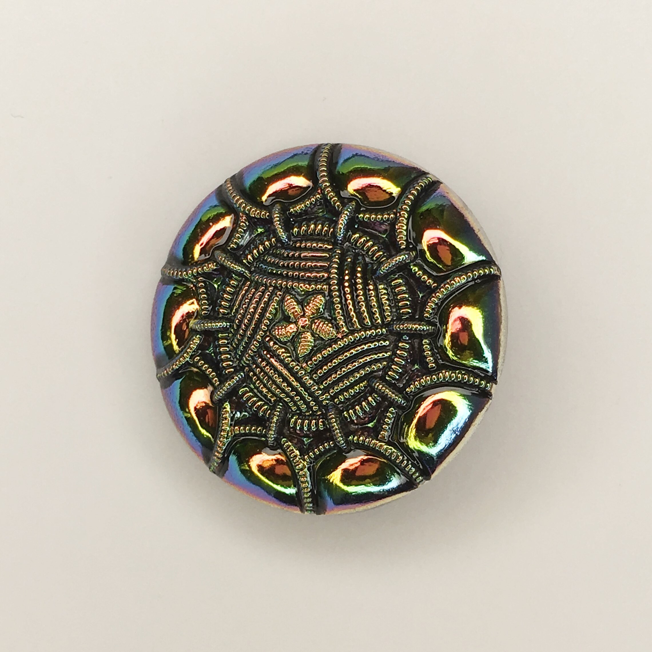 Large Czech Glass Button 11/4 4.50 ea GL-703 | Etsy