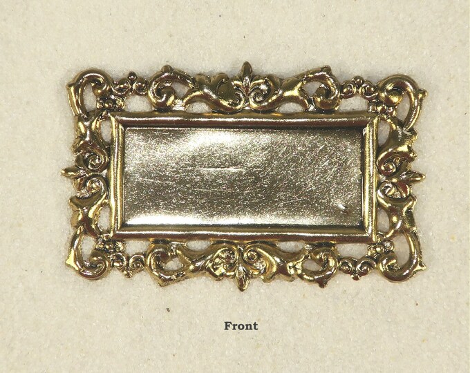 Ornate Metal Bar Pin 1 X 1 3/4 Inch Antique Gold Plate - Etsy