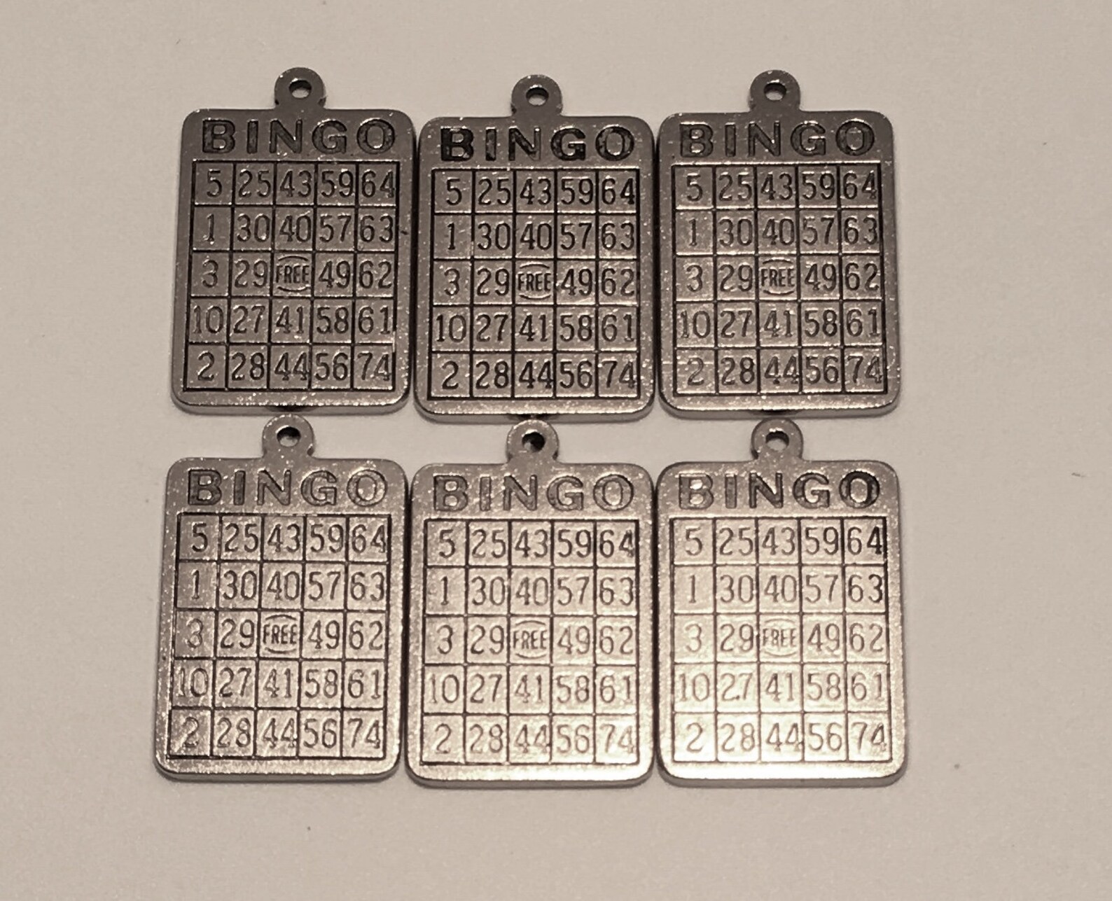 Metal Bingo Charm 25 Mm Bin 732 - Etsy
