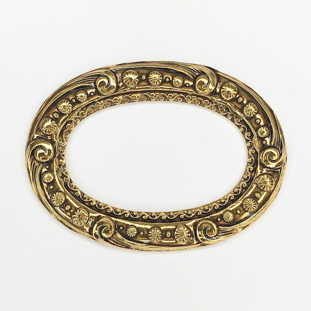Miniature, Ornate, Oval Filigree Frame - Antique Gold - 2 for 3.25-bin ...