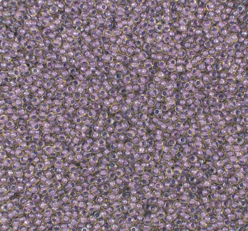 Toho Size 11 Seed Bead Dusty Plum Color Lined Topaz - Etsy