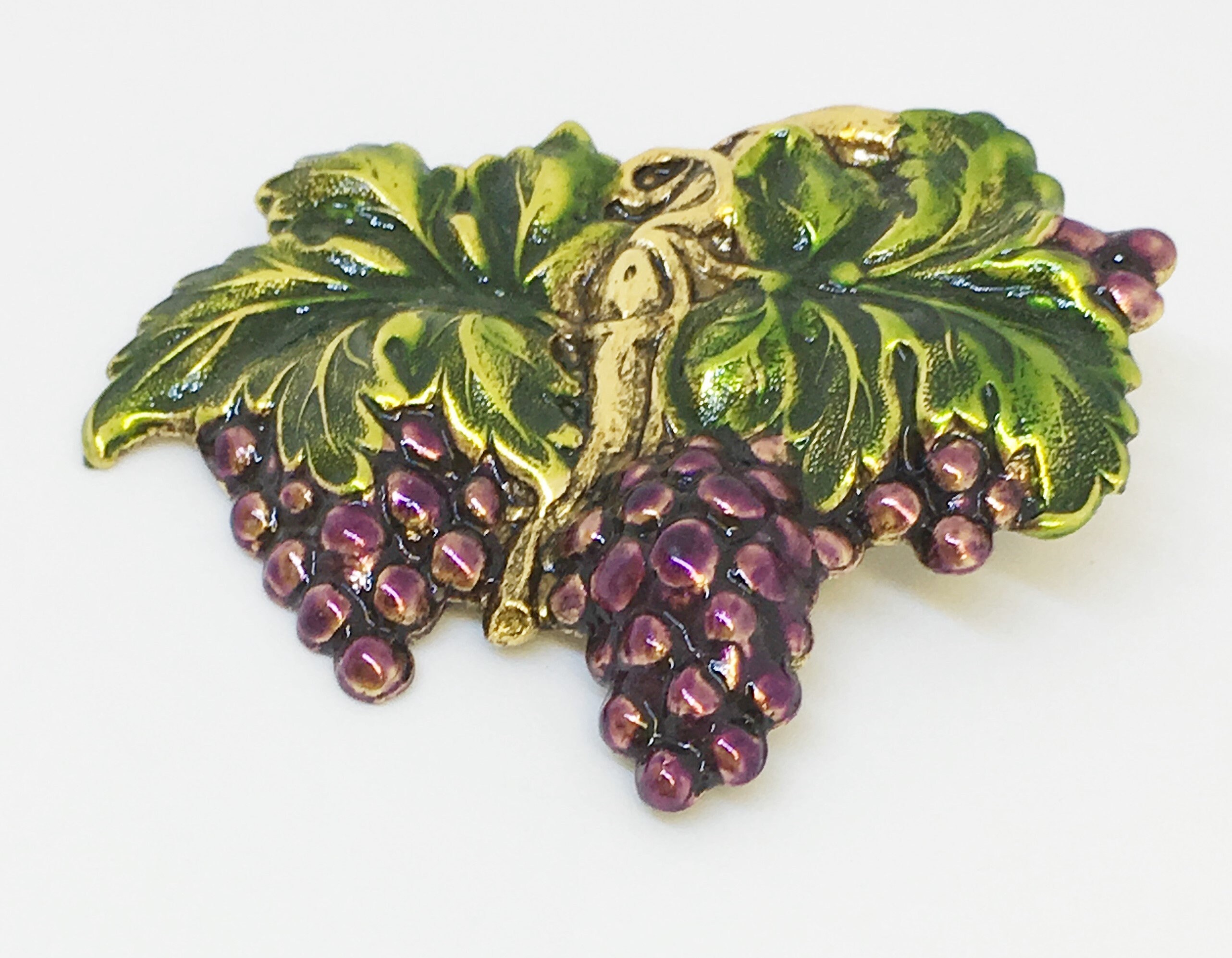 Hand Painted Large Brass Grape Button - 6.25 Ea - BE670-P-1 - Etsy