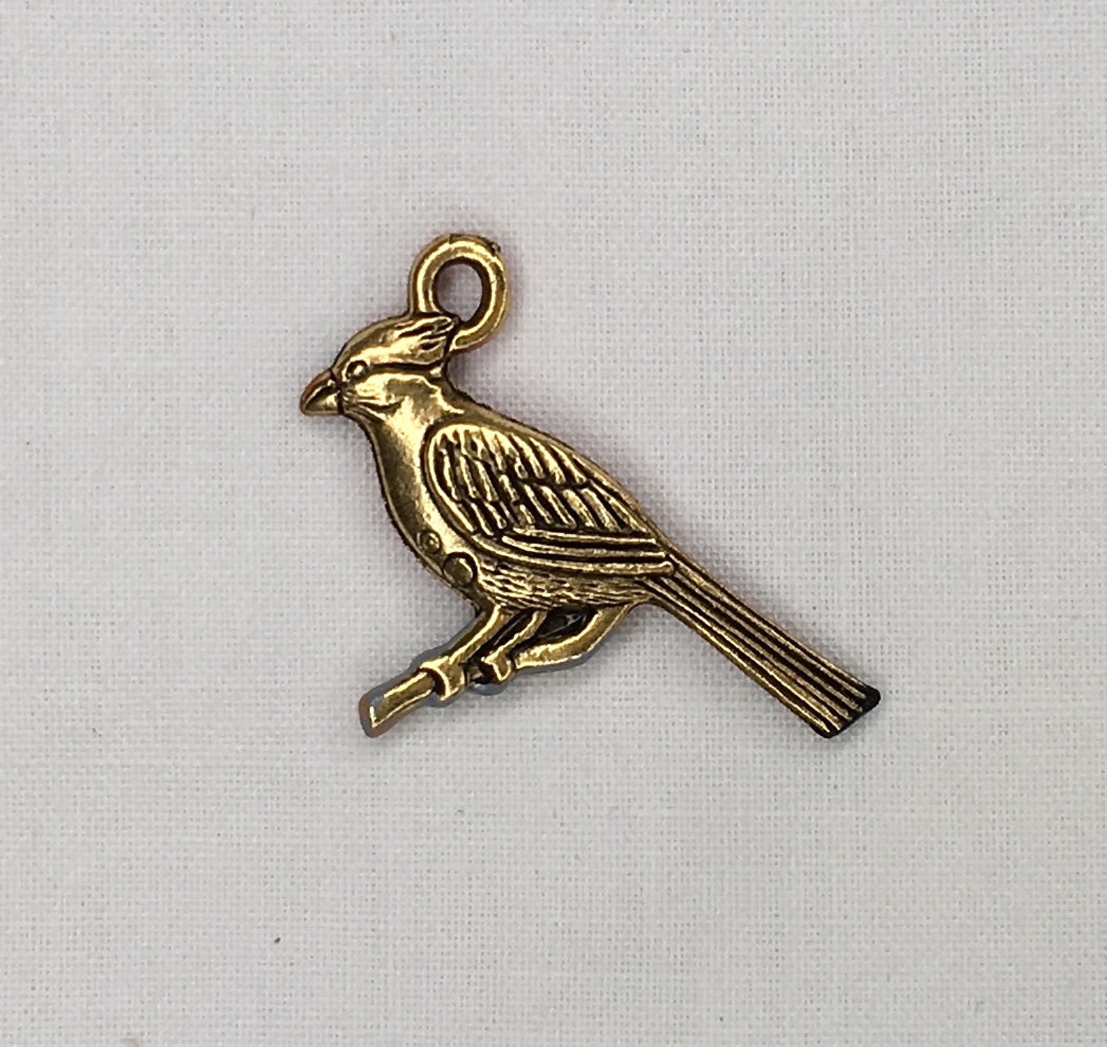 Red Cardinal Hand Painted Cast Metal Charm-c-809 - Etsy