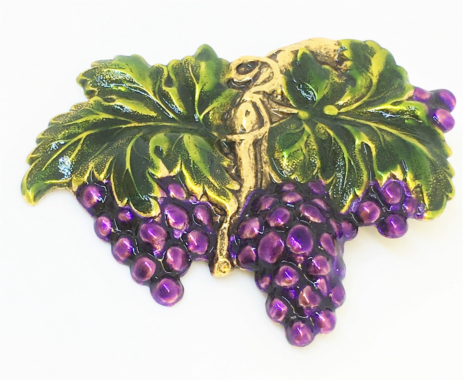 Hand Painted Large Brass Grape Button 6.00 Ea BE670-P-1 - Etsy