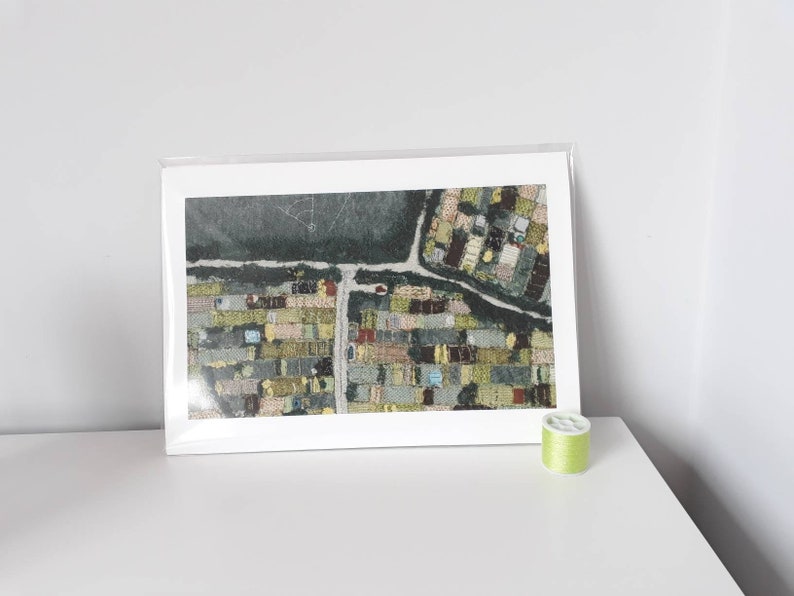 Wall Art Allotment Print Gift / bristol Allotments: A Bird's Eye View ...