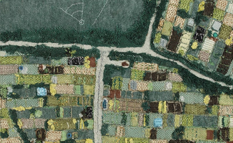 Wall Art Allotment Print Gift / bristol Allotments: A Bird's Eye View ...