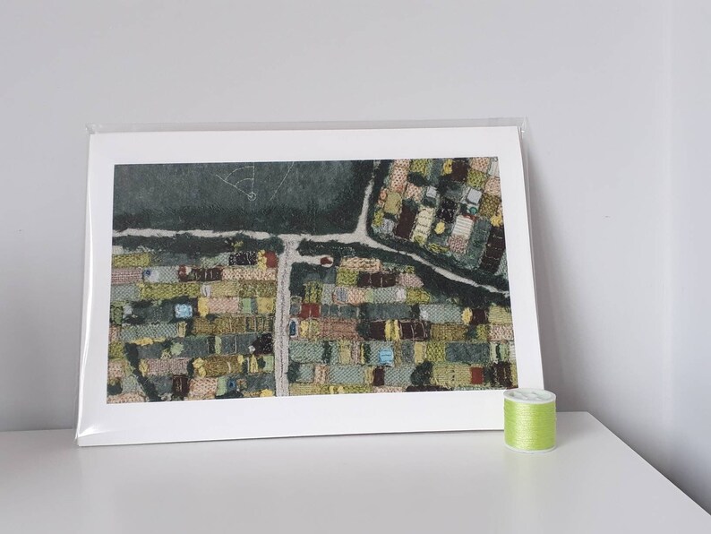 Wall Art Allotment Print Gift / bristol Allotments: A Bird's Eye View ...