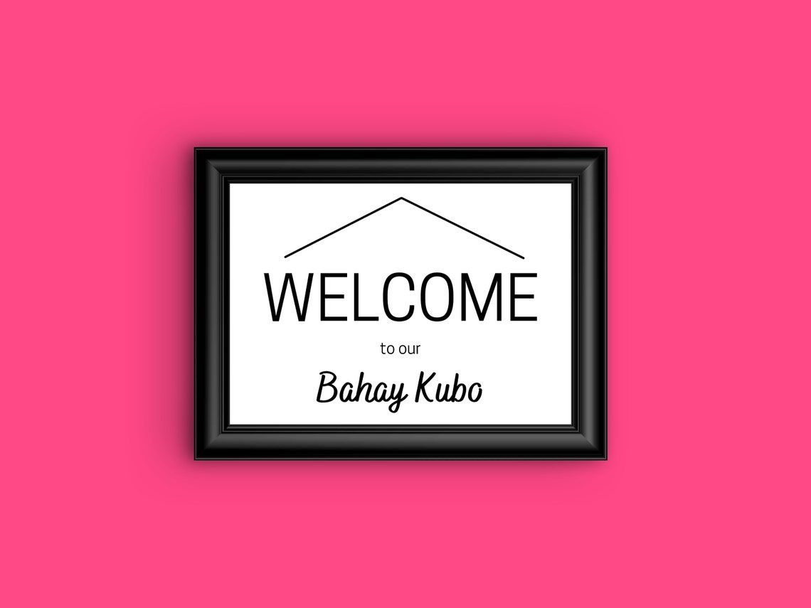 Welcome to Our Bahay Kubo Cebuano Home Poster Pinoy House - Etsy