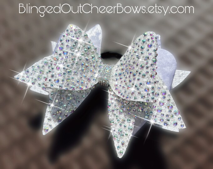The ultimate Bow //all Bling Full Coverage Rhinestone Cheer Bow//all ...