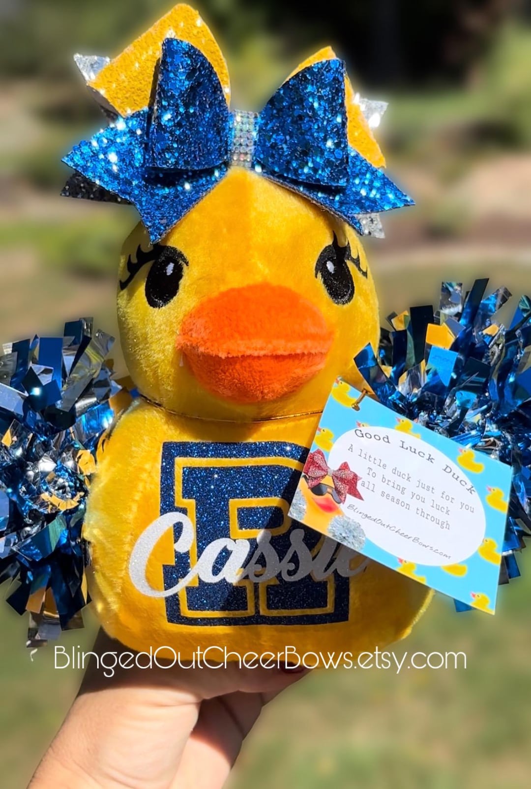 Shipping in Jan Customizable Plush Cheer Duck// Team Cheer Duck With ...