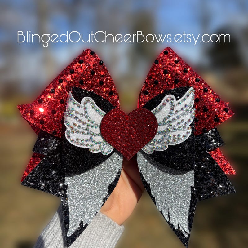 BlingedOutCheerBows - Etsy