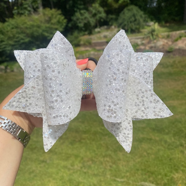 White Cheer Bow - Etsy