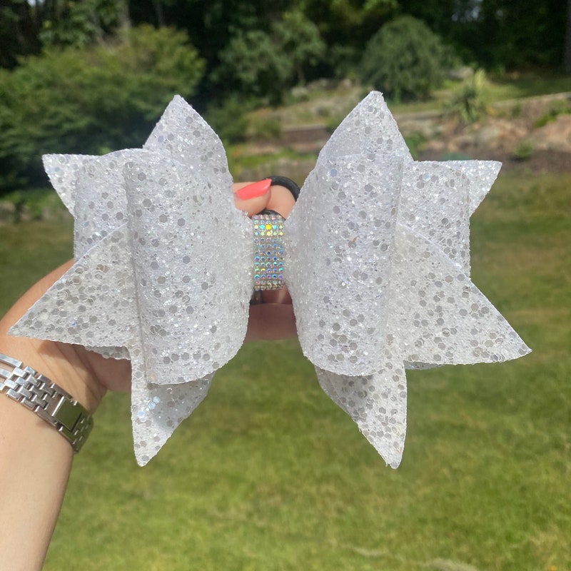White Cheer Bow - Etsy