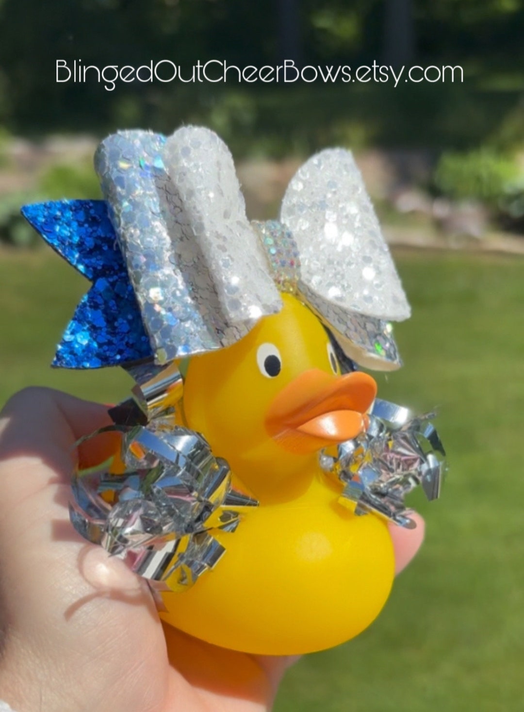 Cheer Duck// Team Cheer Duck With Bow// Good Luck Cheer Duck// Cheer ...
