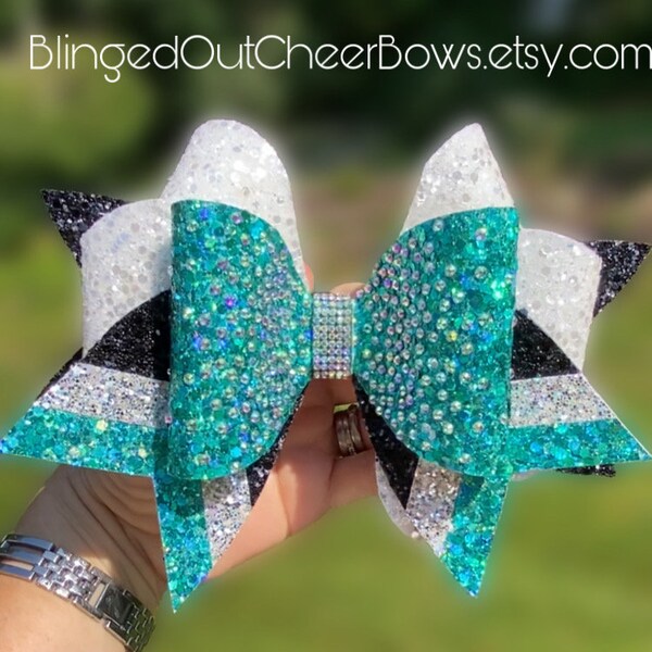 Teal Cheer Bows - Etsy
