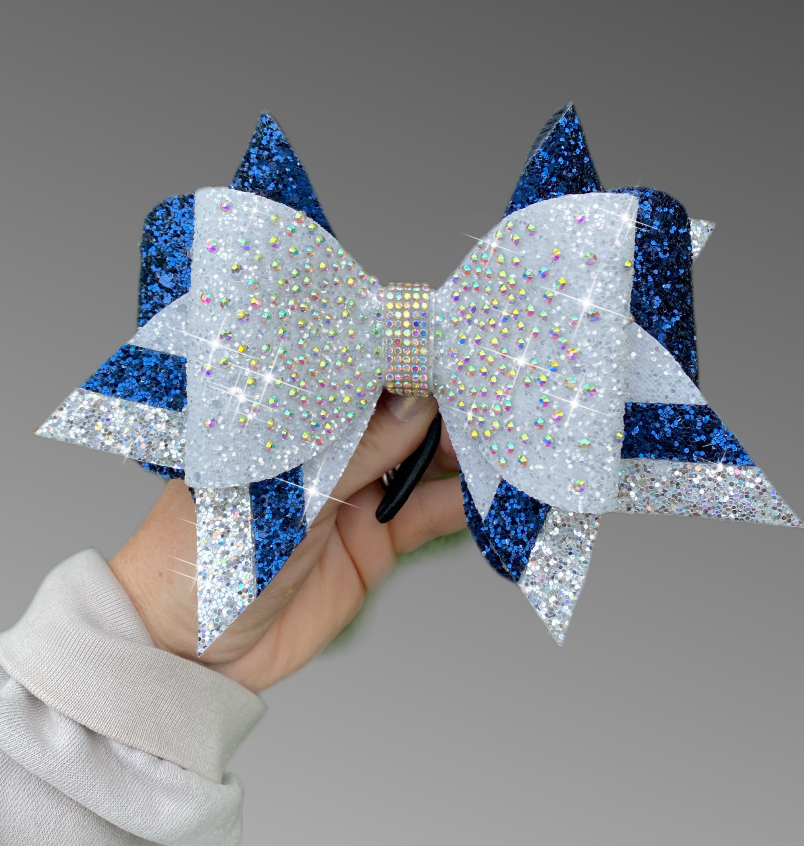 Silver Cheer Bow