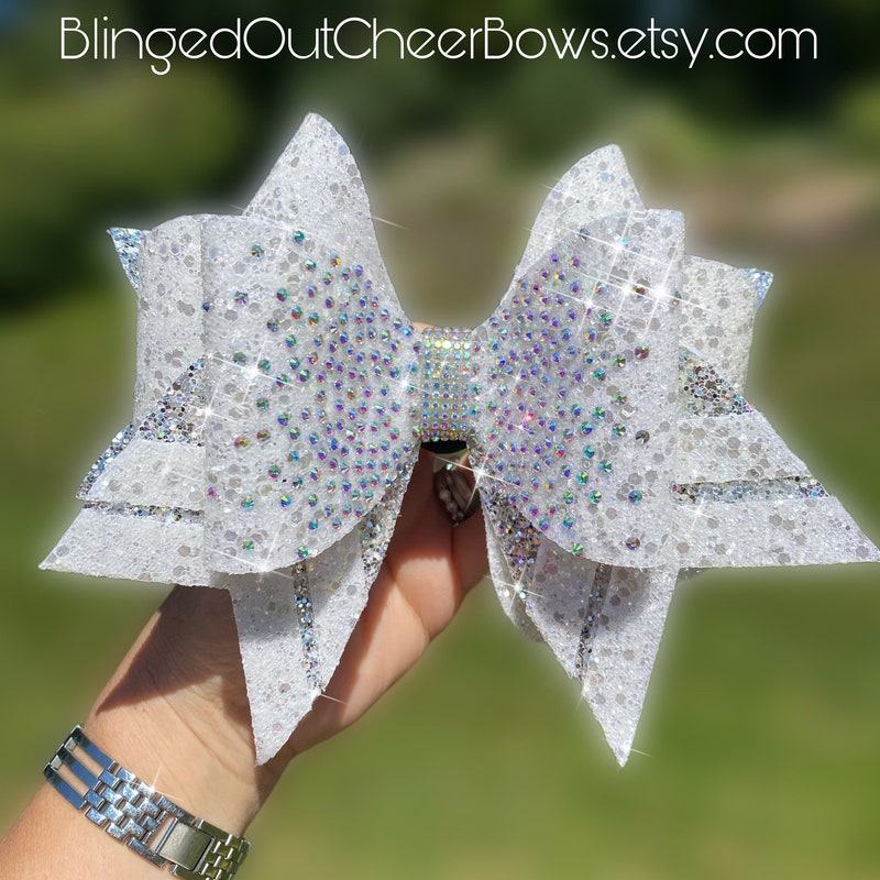 Rhinestone Cheer Bow - Etsy