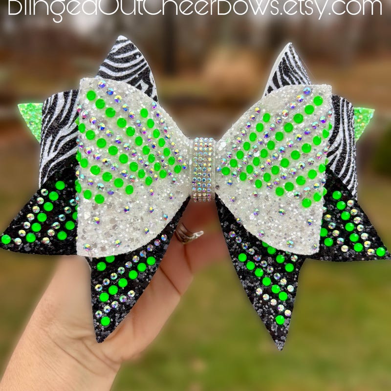Green Cheer Bow - Etsy