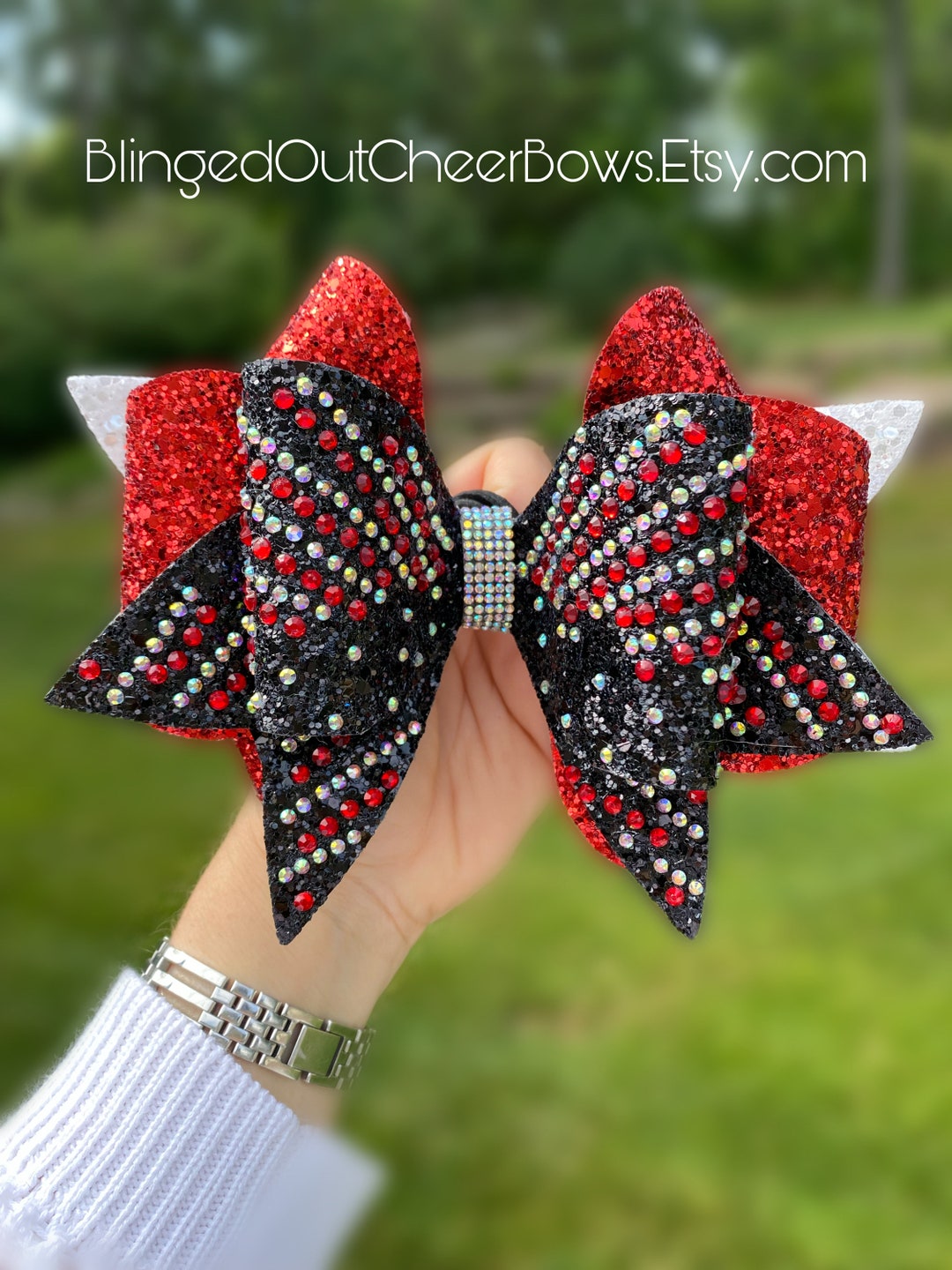 Team Orders Only, Min Order 10+ Bows//the "sunrise" Bow//red and Black ...