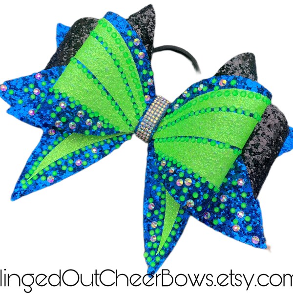 Green Cheer Bow - Etsy