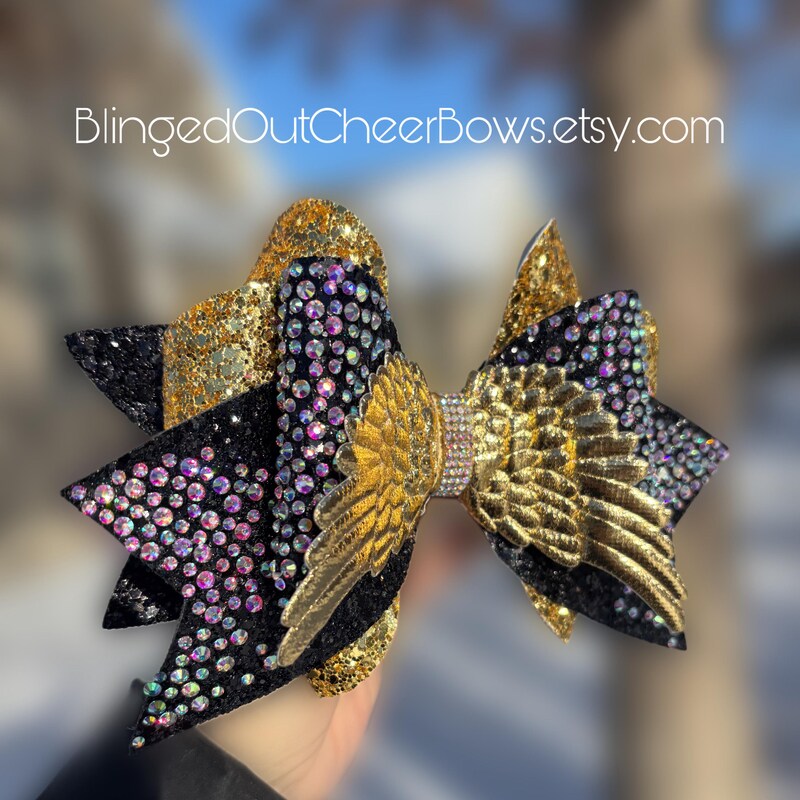 BlingedOutCheerBows - Etsy