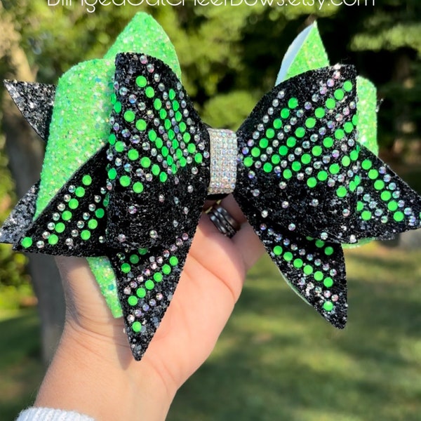 Green Cheer Bow - Etsy