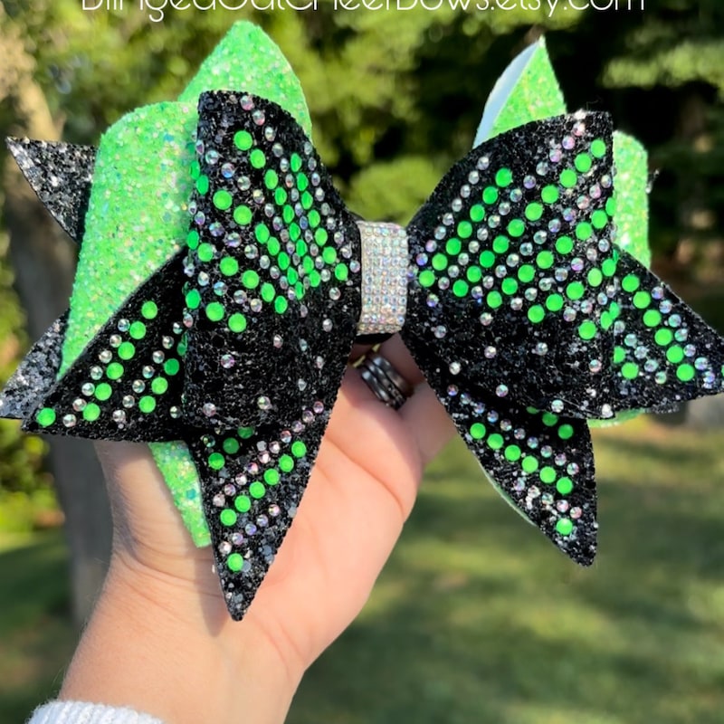 Green Cheer Bow - Etsy