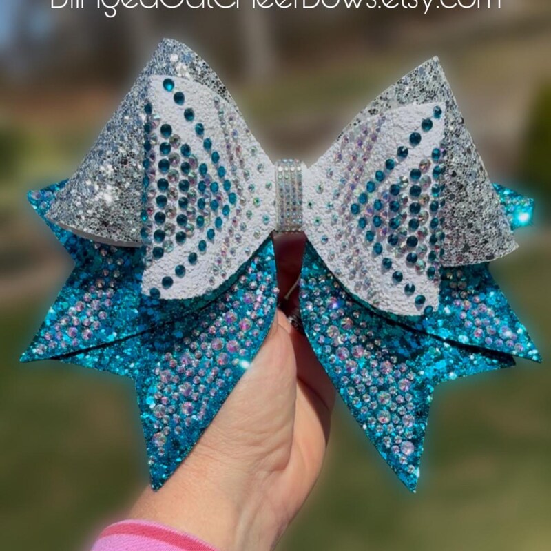 BlingedOutCheerBows - Etsy