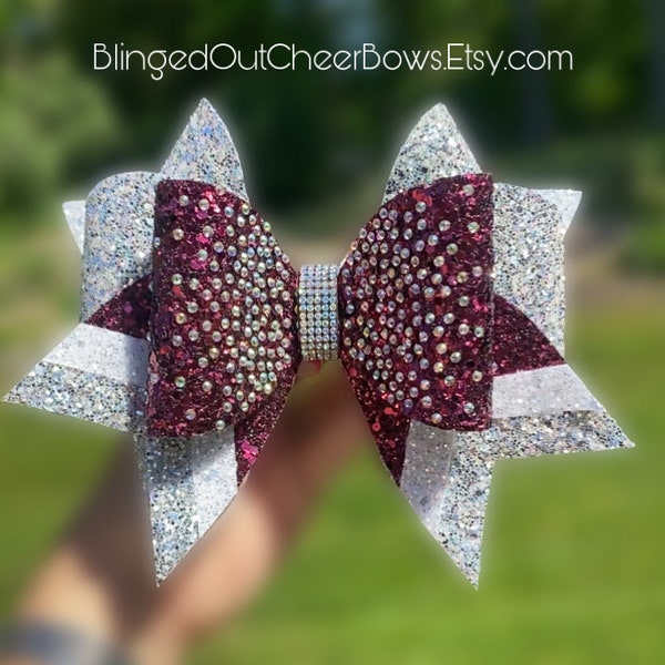 Maroon Hair Bow - Etsy