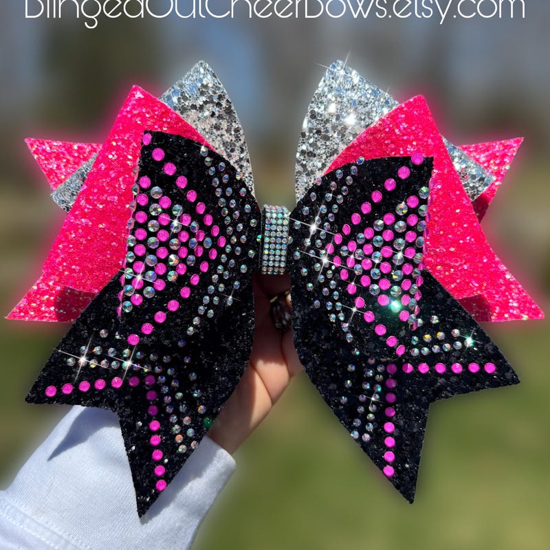BlingedOutCheerBows - Etsy
