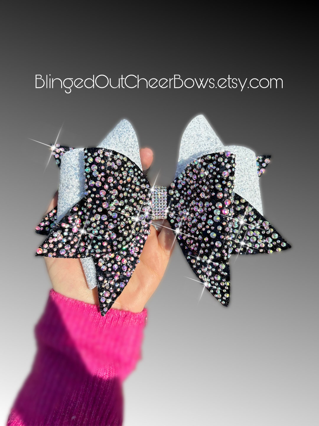 ULTIMATE Bling Full Coverage Rhinestone Cheer Bow//all Over Bling Cheer ...