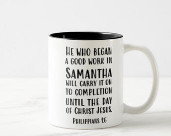 Philippians 1:6 He Who Began a Good Work Christ Jesus Bible Verse Wall ...