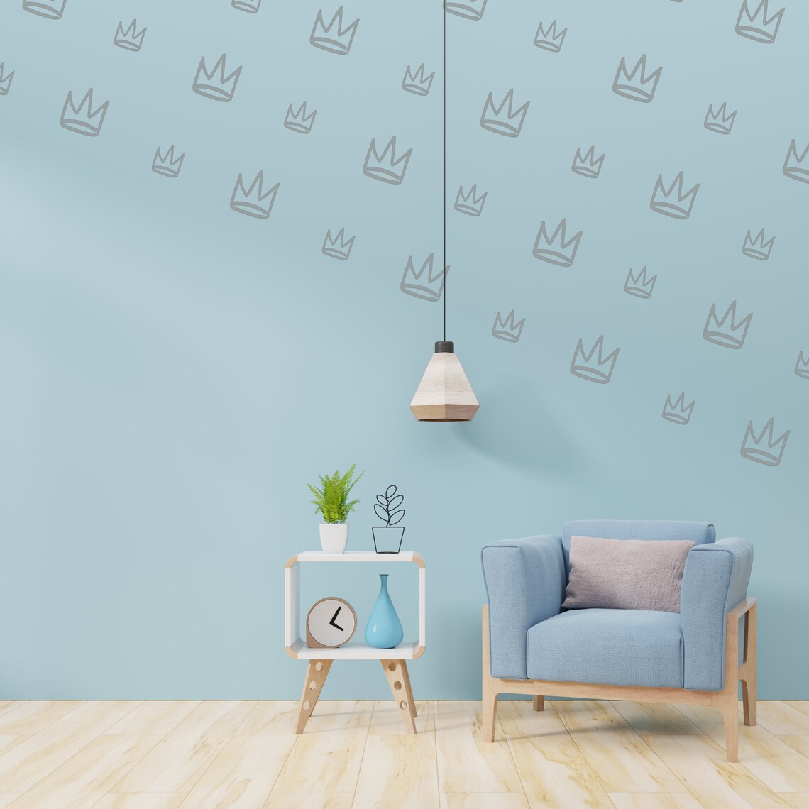 Crowns Wall Decal Set of 24 for Home, Bedroom, Nursery or Office ...