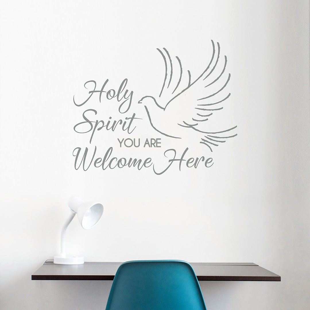 Holy Spirit You Are Welcome Here Vinyl Lyric Wall Decal for Home ...