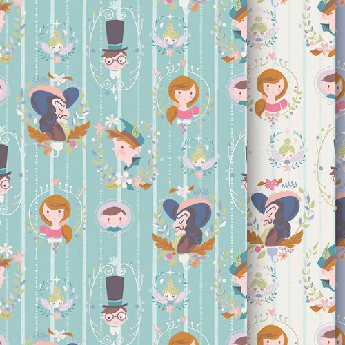 Riley Blake Neverland Portraits Peter Pan White Fabric 100% | Etsy