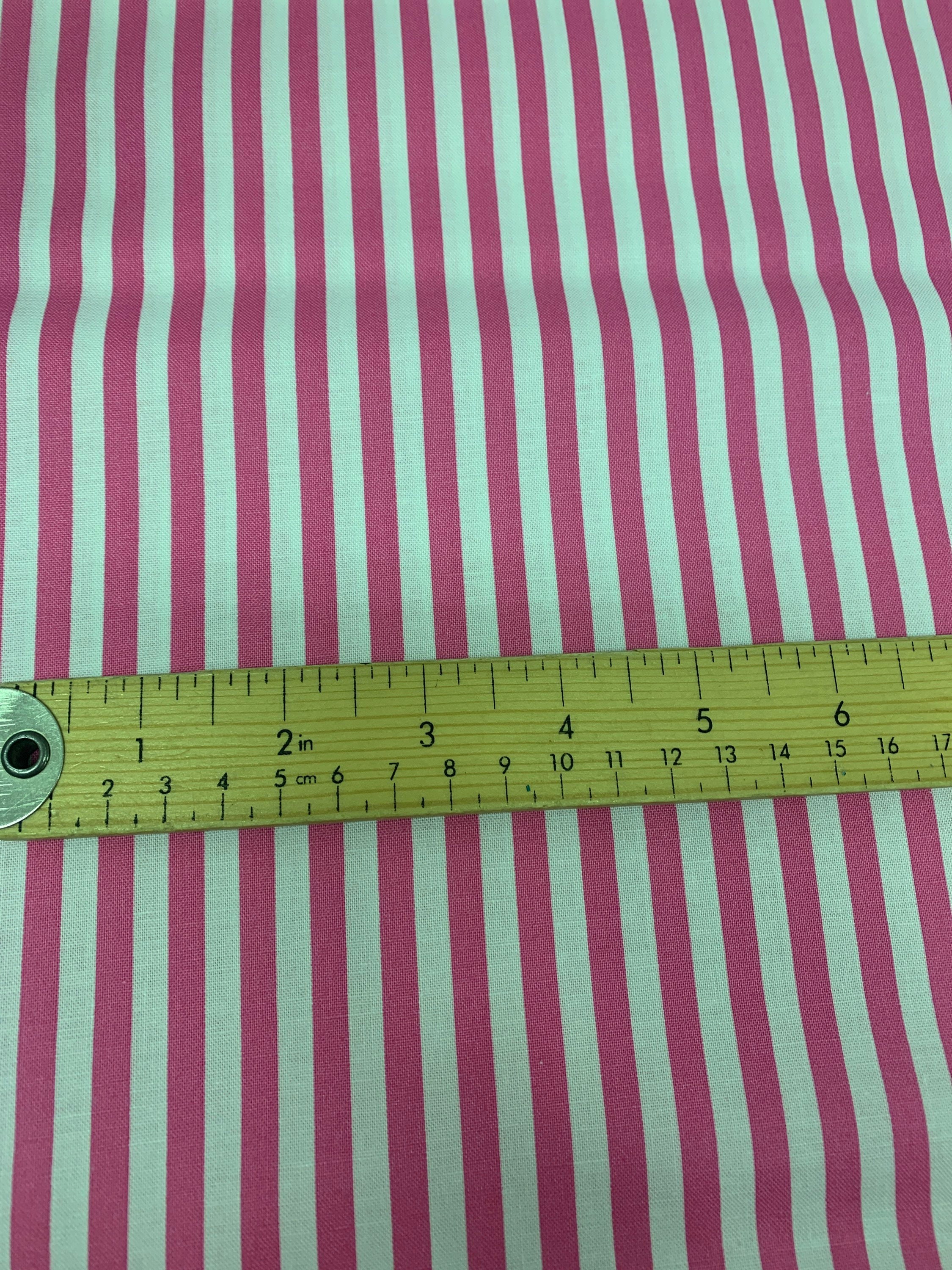 Clown Stripe Pink & White Michael Miller Fabrics Fabric 100% - Etsy