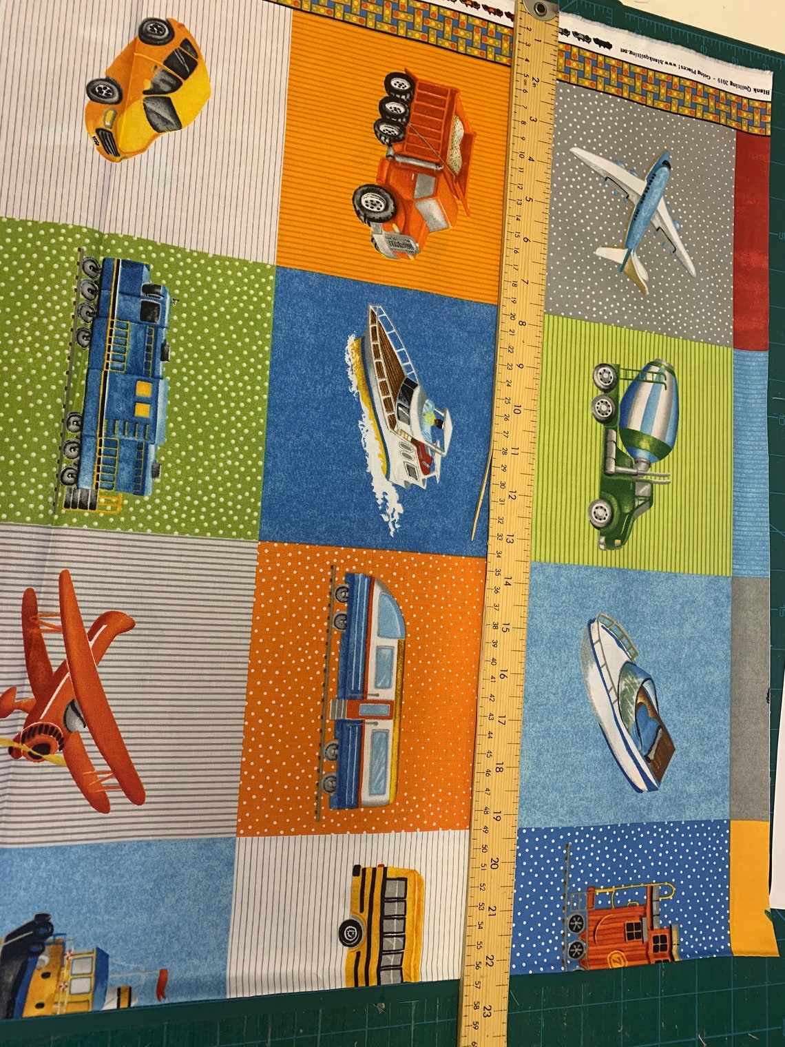 Going Places Transport Blocks Fabric 100% Cotton Fat Quarter | Etsy