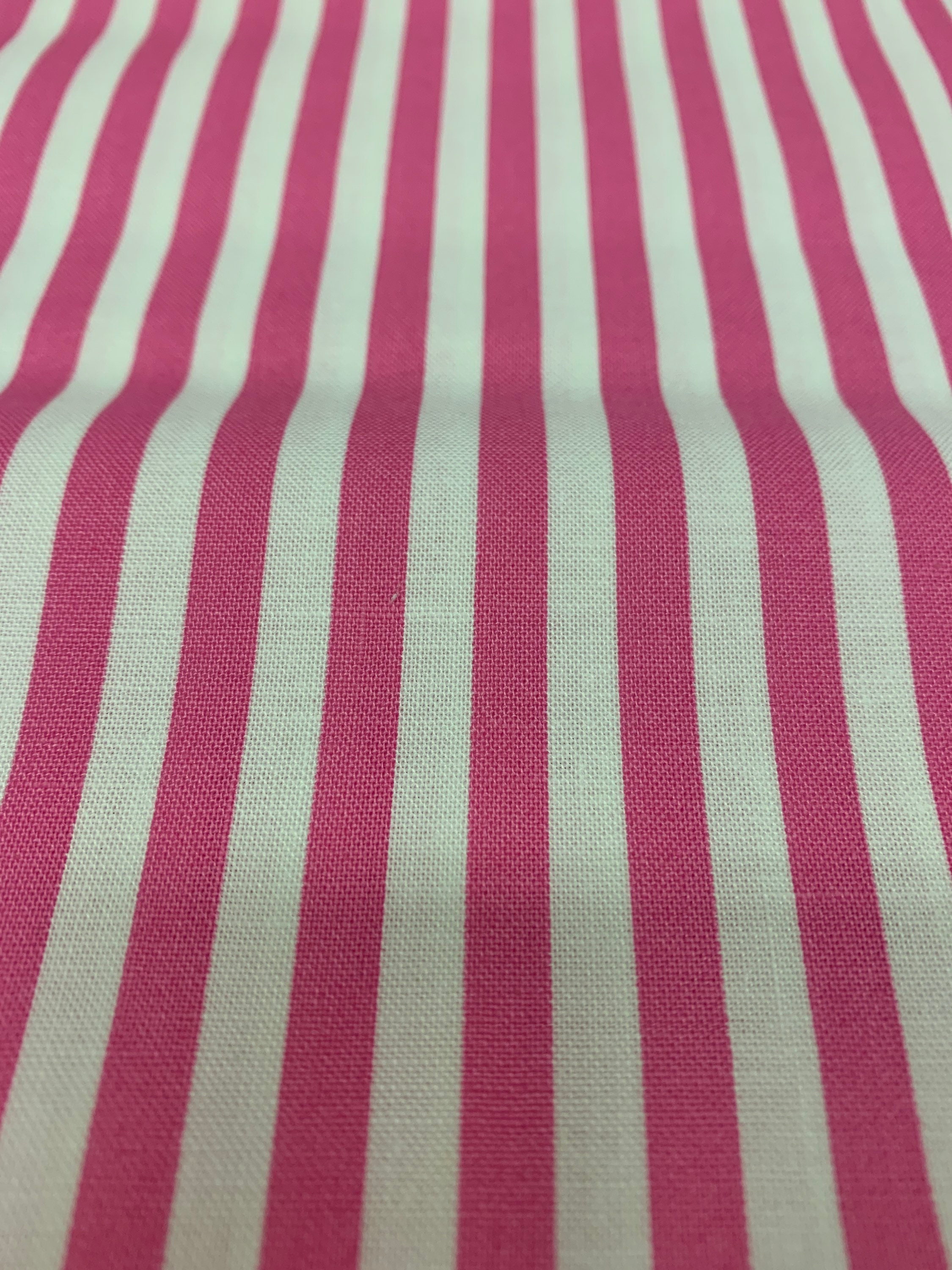 Clown Stripe Pink & White Michael Miller Fabrics Fabric 100% - Etsy