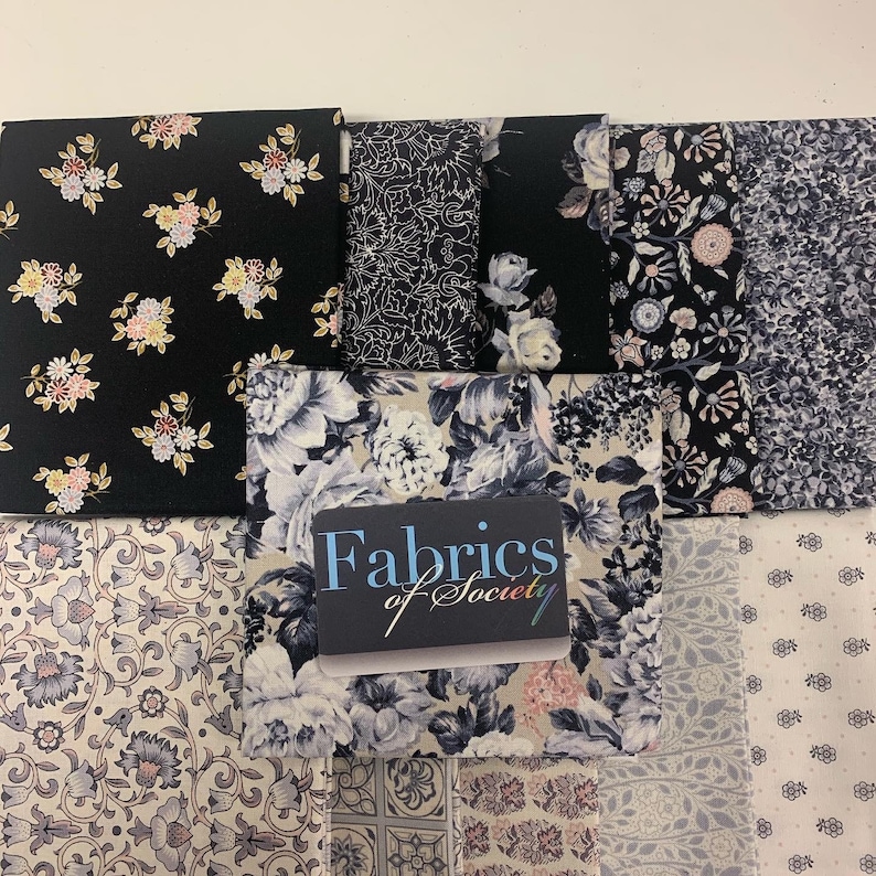 Liberty Fabric Emporium Collection Monochrome Bundle 11 - Etsy