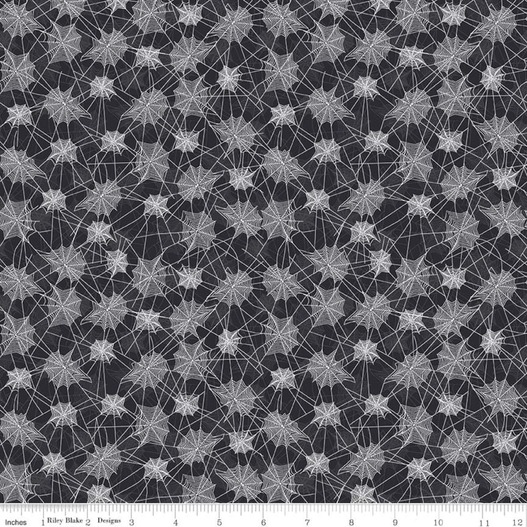 Cobweb Haunted House Halloween Riley Blake Fabric 100% Cotton Fat ...
