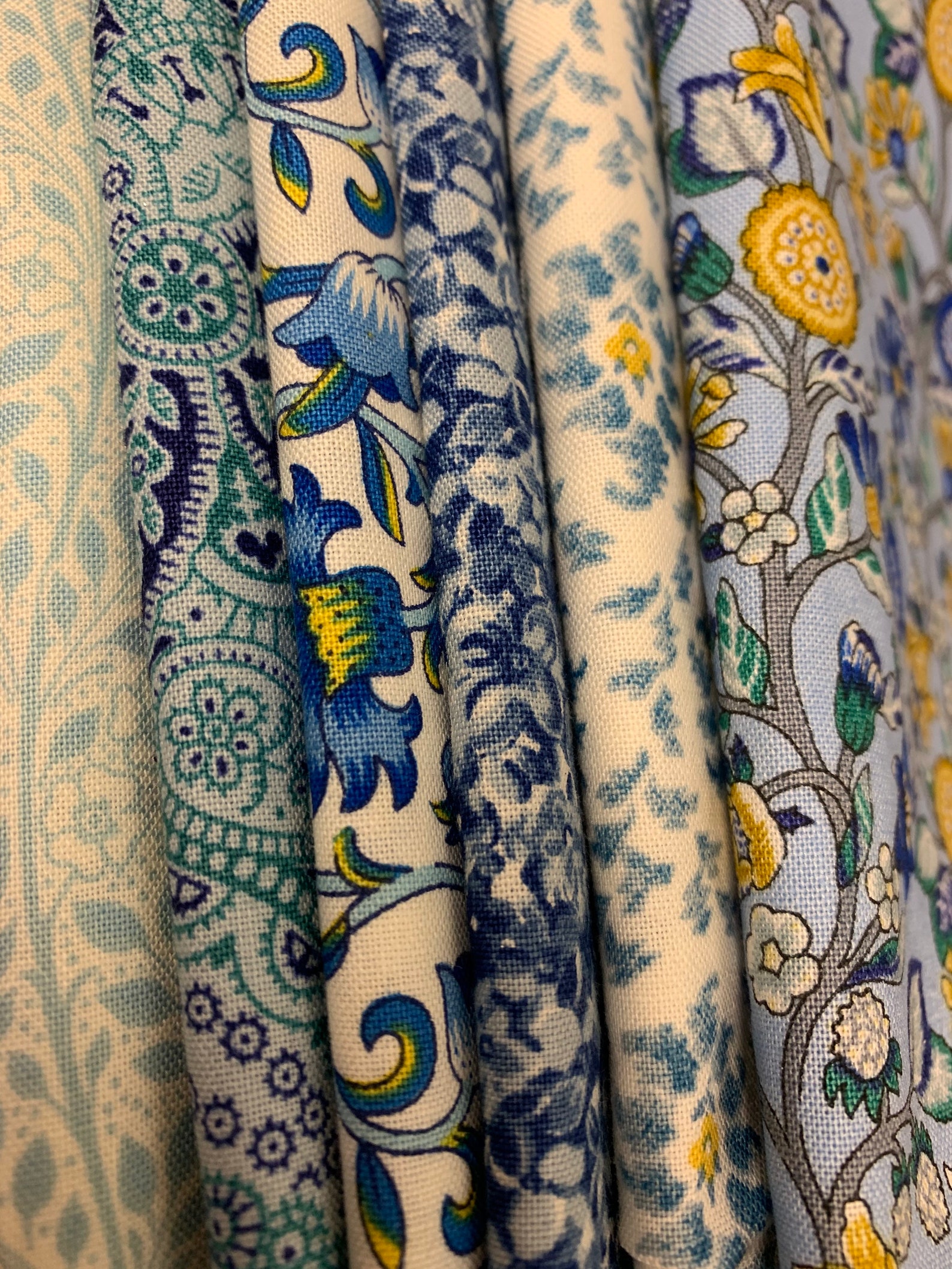 Liberty Fabric Emporium Collection Blue Bundle 6 Fabrics 100% - Etsy