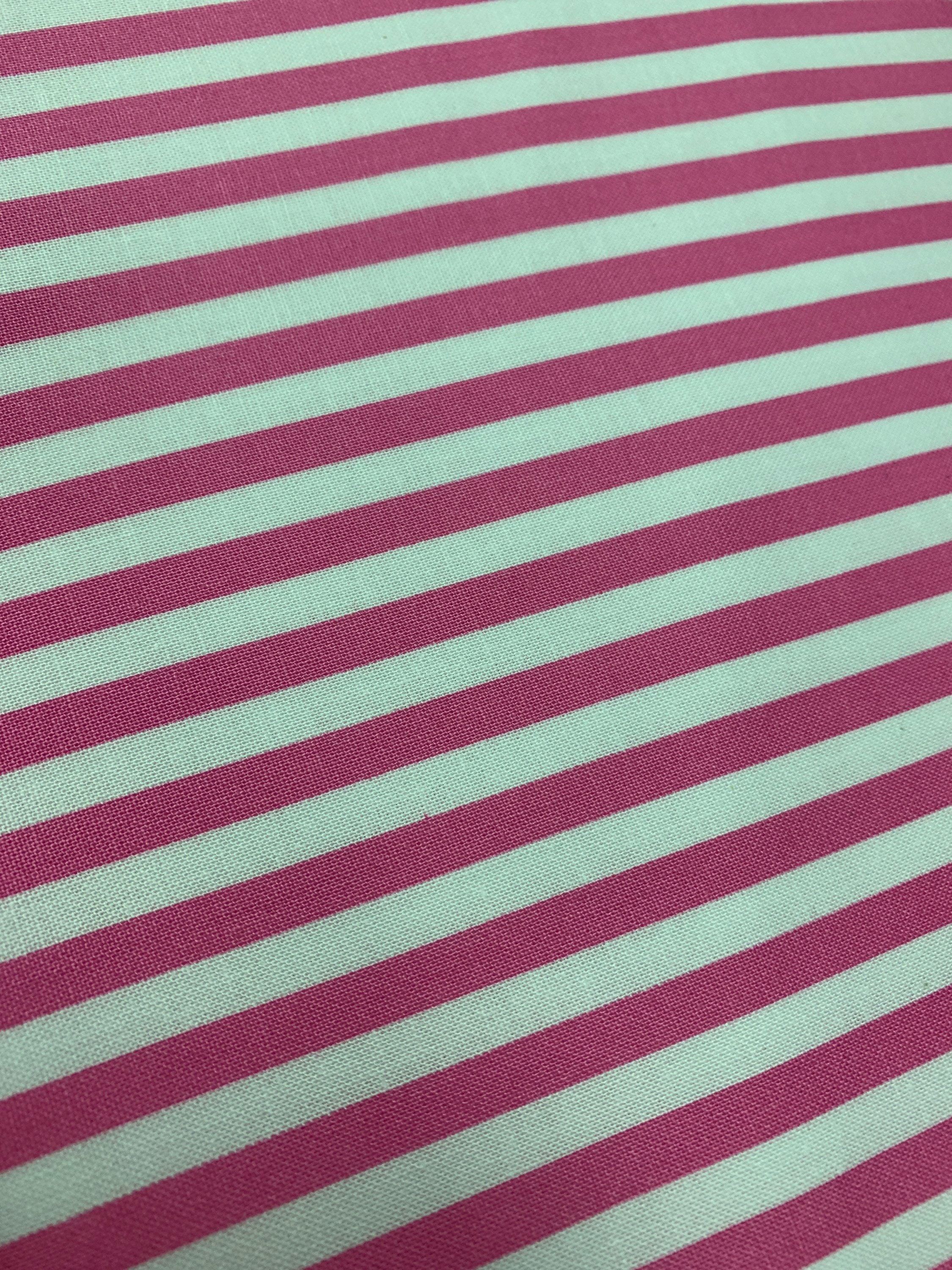 Clown Stripe Pink & White Michael Miller Fabrics Fabric 100% - Etsy