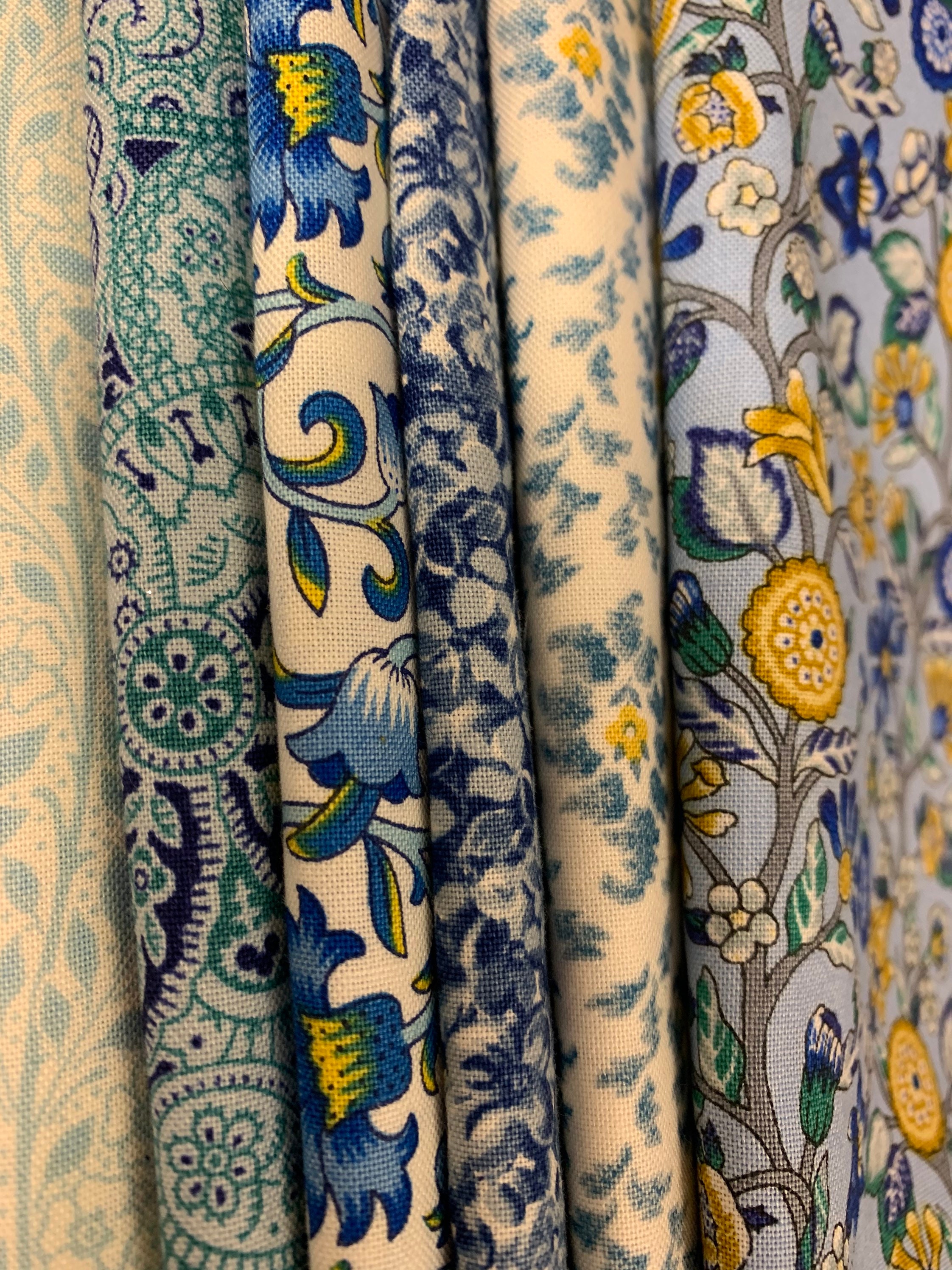 Liberty Fabric Emporium Collection Blue Bundle 6 Fabrics 100% | Etsy