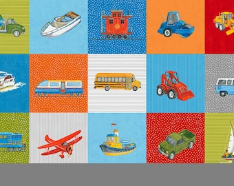 Planes Trains Cars Fabric - Etsy