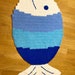 Fish Rug, Crocheted Animal Rug, Handmade Blue Fish, Bathroom Carpet ...
