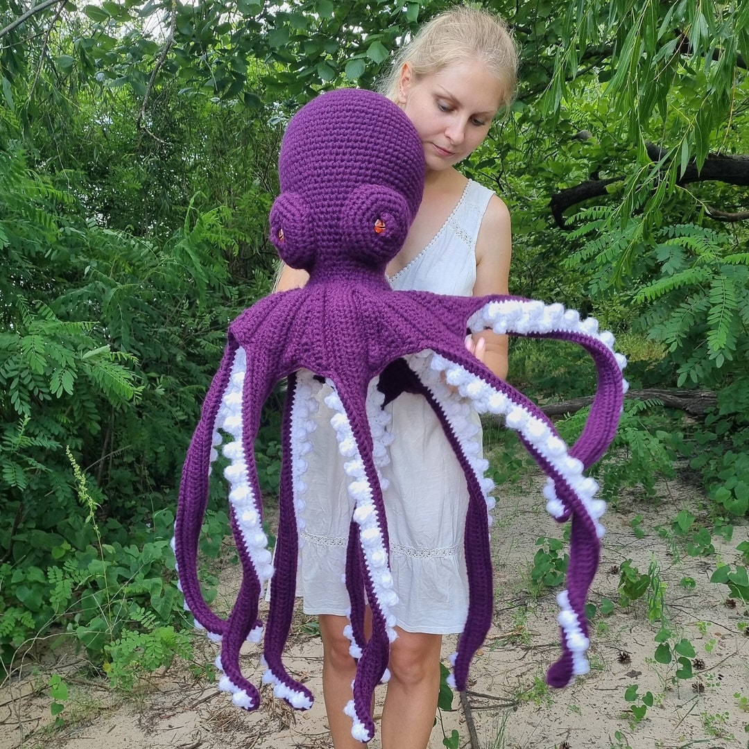 Purple Giant Octopus, Large Octopus Stuffed Toy, Sea Animal Lover Gift ...
