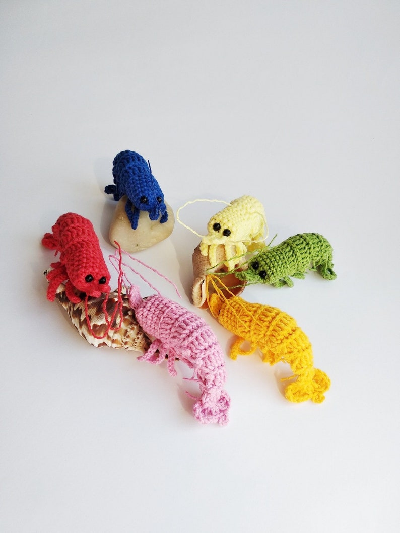 Shrimp Stuffed Toy, Sea Animals Lovers Gift, Personalized Colored ...