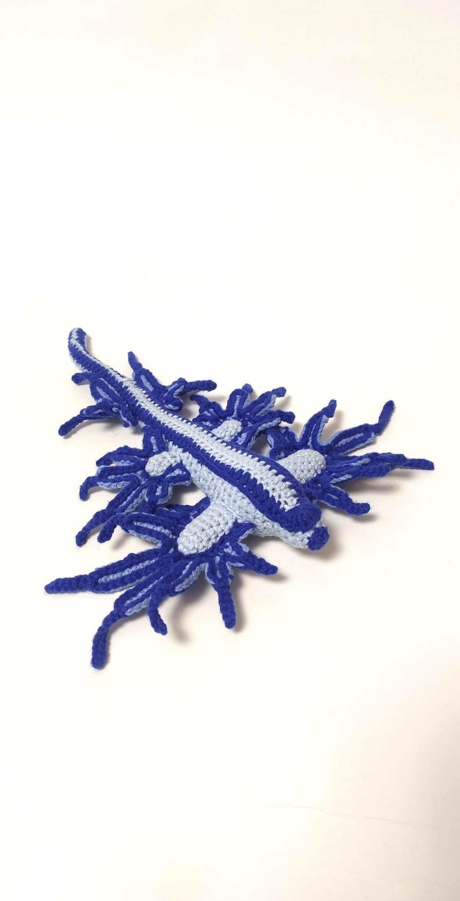 Crocheted Sea Slug Stuffed Toy: Blue Dragon Sea Animal - Etsy